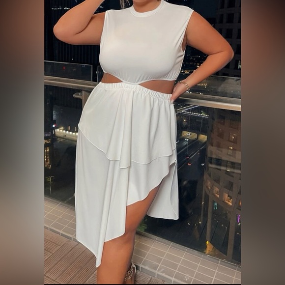Dresses | Plus Cut Out Waist Split Thigh Dress | Poshmark